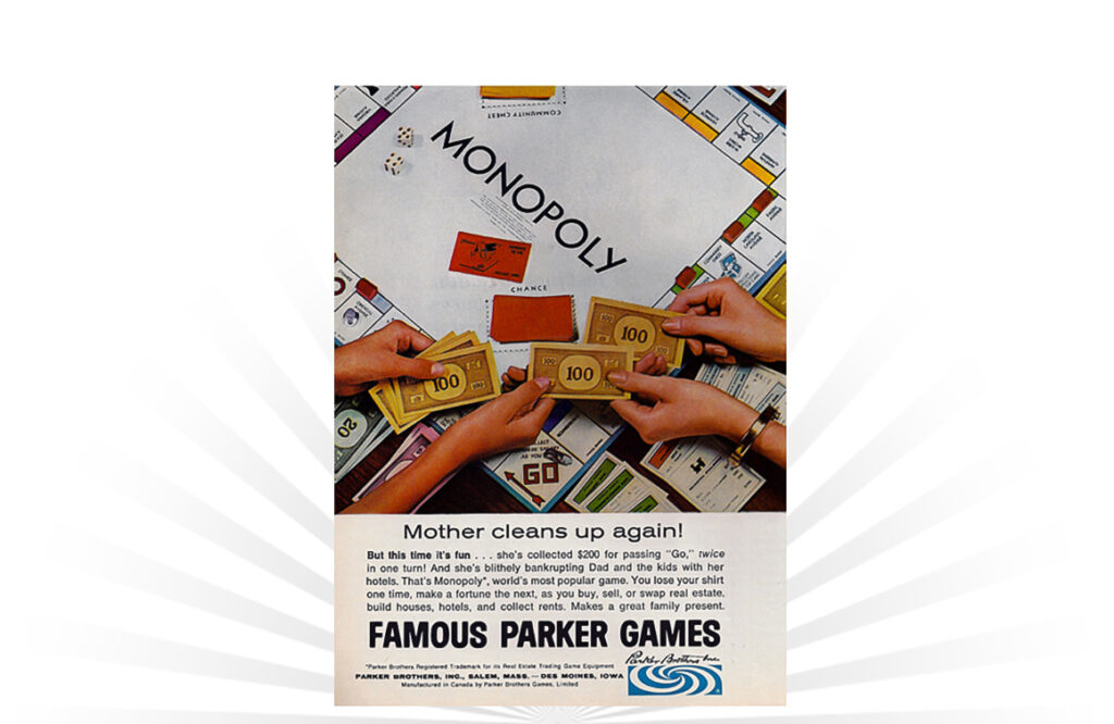 A vintage ad for Monopoly from Parker Brothers (1967) | Toy Tales ...