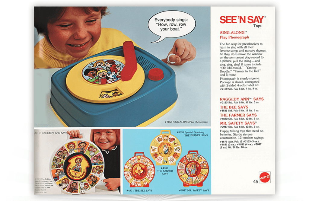 Mattel See ‘n Say Toys (1974) | Toy Tales